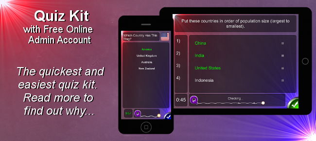 Quiz App Kit – With Free Online Admin Account – Sell My App