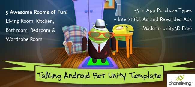 Talking Android Pet Unity Template – Sell My App