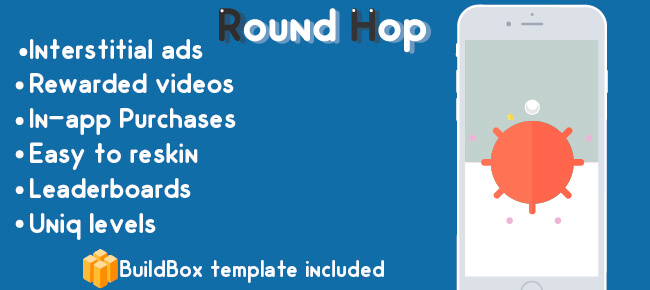 Round Hop – AdMob + Rewarded Video + Leaderboard + Buildbox Template ...