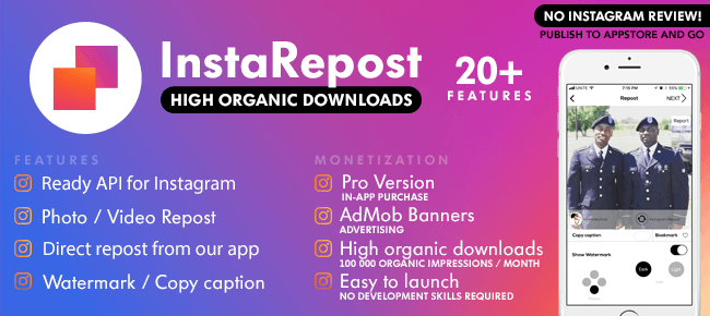 InstaRepost Photos & Videos, iOS – Sell My App