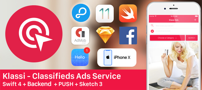 Klassi – Classifieds Ads + Back4app + Push iOS – Sell My App