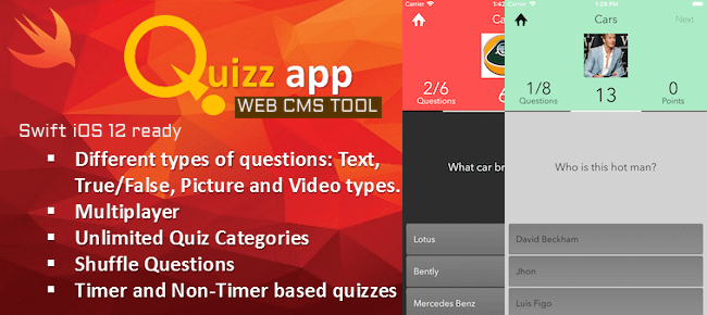 Quiz App Starter kit – All In One with Web CMS Swift – Sell My App