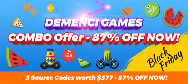 DEMENCI Games COMBO Offer – 3 Source Codes worth $377 -87% OFF NOW! – Sell My App