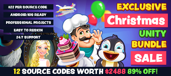 Webelinx Christmas MEGA Unity Bundle: 12 Source Codes worth $2,488 89% OFF! – Sell My App